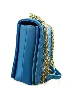 Moschino Quilted Logo-plaque Clutch Bag