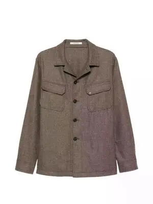 Tagliatore Button-up Wool Jacket - Brown