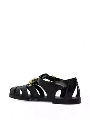 Moschino Plaque Cage Sandals