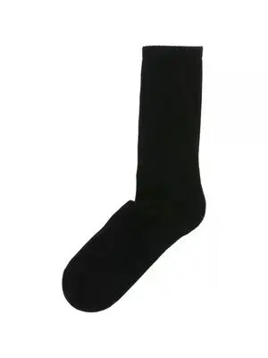 1989 STUDIO Ribbed Logo-print Socks - Black