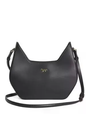 Maison Kitsuné Leather Shoulder Bag - Black