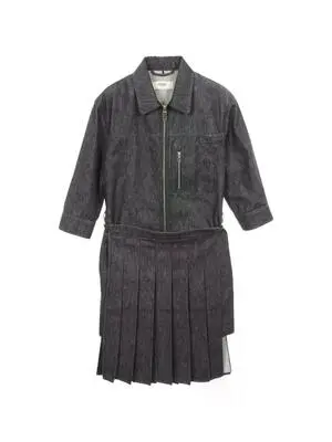 Fendi Pleated Zip-up Dress