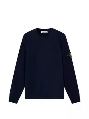 Stone Island 5100021 Light Rws Geelong Wool Jumper - Blue