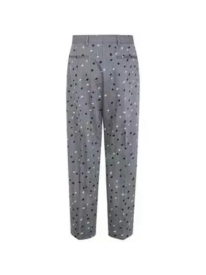 Paul Smith Relaxed-fit Herringbone Polka Dot Wool Trousers