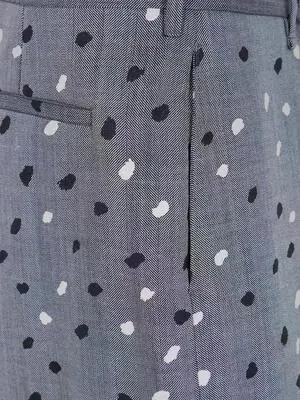 Paul Smith Relaxed-fit Herringbone Polka Dot Wool Trousers