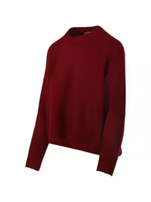 BEYOU Ribbed-trim Drop-shoulder Sweater