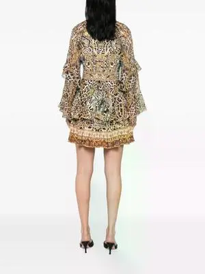 Camilla Ruffled Silk Mini Dress