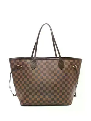 LOUIS VUITTON Damier Ebene Neverfull Tote Bag