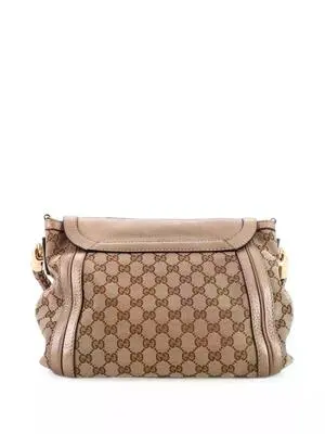 Gucci Bella Flap Gg Canvas With Leather Medium Shoulder Bag