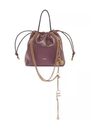 Chloé Mini Icons Drawstring Shoulder Bag - Red
