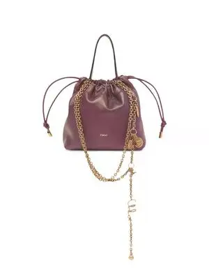 Chloé Mini Icons Drawstring Shoulder Bag - Red
