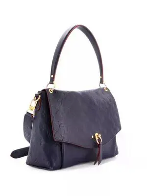 LOUIS VUITTON Monogram Empreinte Leather Satchel - Blue