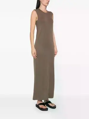 THE ROW Oiva Ribbed Knit Maxi Dress