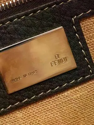 Fendi Zucca Canvas Selleria Crossbody Bag