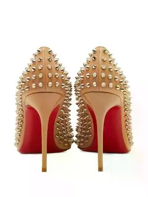 CHRISTIAN LOUBOUTIN Fifi Spikes Leather Pumps