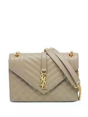 Saint Laurent 2019 Medium Envelope Shoulder Bag - Neutrals