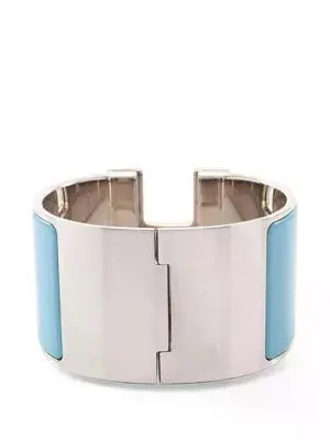 Hermès 2010s Tgm Click Clack Enamel Bangle - Blue
