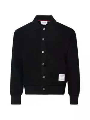 Thom Browne Polo-collar Wool Jacket - Blue