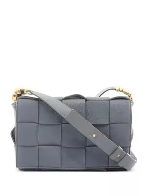 Bottega Veneta Cassette Intrecciato Shoulder Bag - Grey