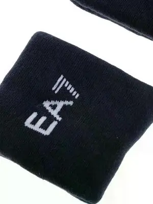 Giorgio Armani Ea7 Intarsia-knit Logo Wristbands