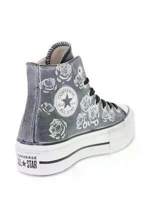 CONVERSE All Star Chuck Taylor Floral Patterned Leather High Top Sneakers With Platform