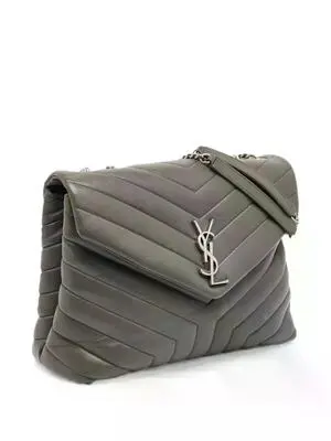 Saint Laurent 2017 Loulou Matelassé Shoulder Bag - Grey