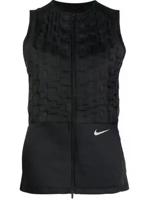 Nike Sleeveless Logo-print Jacket - Black