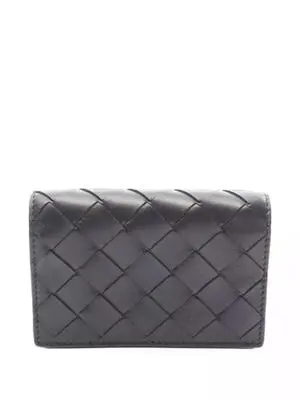 Bottega Veneta 2020s Intrecciato Card Case - Black