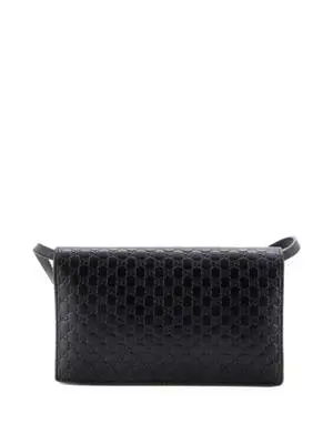 Gucci Wallet On Strap Microguccissima Leather Crossbody Bag