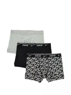 Nike Logo-waistband Stretch-cotton Boxers - Black