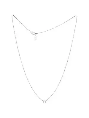 Cartier D'amour Pendant 18k White Gold And Diamond Xs Necklace - Silver