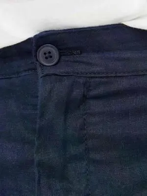 BENETTON Navy Linen Chino Shorts With Side Pockets