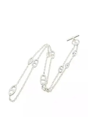 Hermès 2010s Anchor Chain Farandole Necklace - Silver
