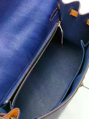 Hermès 25 Kelly Two-way Handbag - Blue