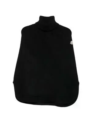 Moncler 2000s Roll-neck Logo-patch Sweater - Black