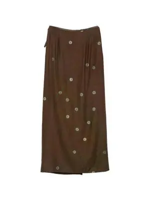 Dries Van Noten 1990s Floral-print Wrap Midi Skirt