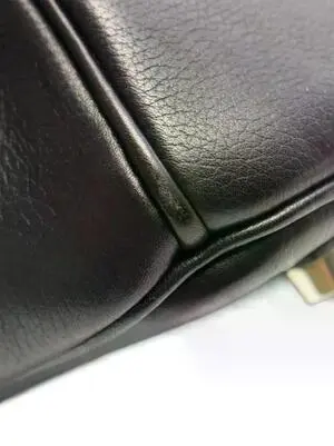 Hermès Leather Grained Texture Birkin 35 Handbag - Black