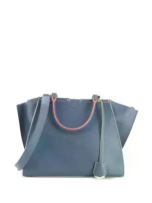 Fendi 3 Jours Leather Satchel - Blue