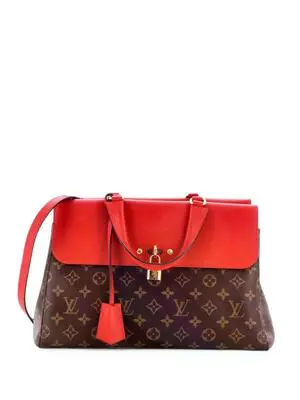 LOUIS VUITTON Venus Handbag Monogram Canvas And Leather Satchel - Red
