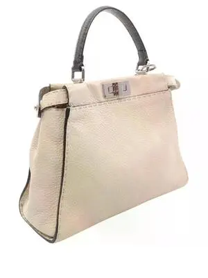 Fendi 2000-2010 Medium Leather Selleria Peekaboo Iconic Satchel