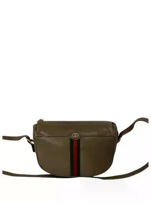 Gucci 20th Century Calfskin Web Crossbody Bag - Brown