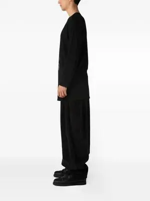 Yohji Yamamoto Graphic-print Side-slit T-shirt