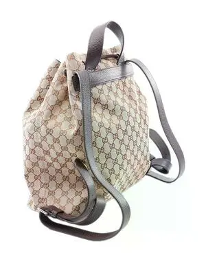 Gucci Gg Canvas Monogram Drawstring Backpack