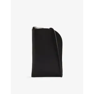 Rick Owens Logo-embossed Leather Neck Wallet