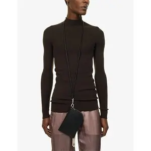 Rick Owens Logo-embossed Leather Neck Wallet