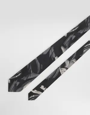 Dolce & Gabbana Abstract Print Twill Neck Tie - Multicolor