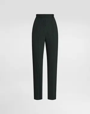 Dolce & Gabbana Pinstripe Wool Trousers Pants And Shorts Multi-colored - Multicolor