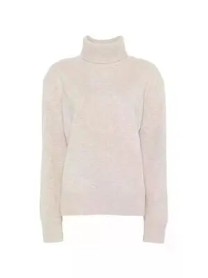 THE FRANKIE SHOP Fine Knit Roll Neck Sweater - Neutrals