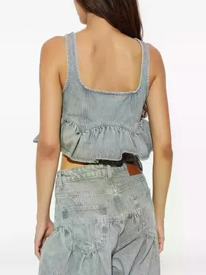 GANNI Ruffled Peplum Blouse