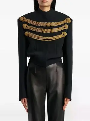 Khaite York Jacket With Cord Embroidery - Black